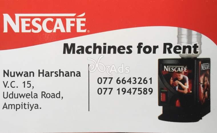 NESCAFE MACHINES FOR RENT in Ampitiya