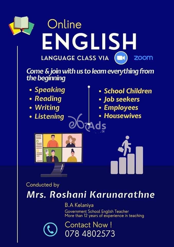 English Class for beginners (online)