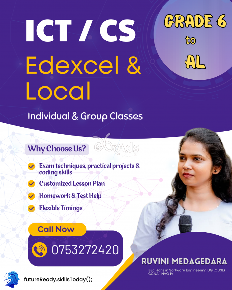 ICT & Computer Science Tuition Class Grades 6 -11
