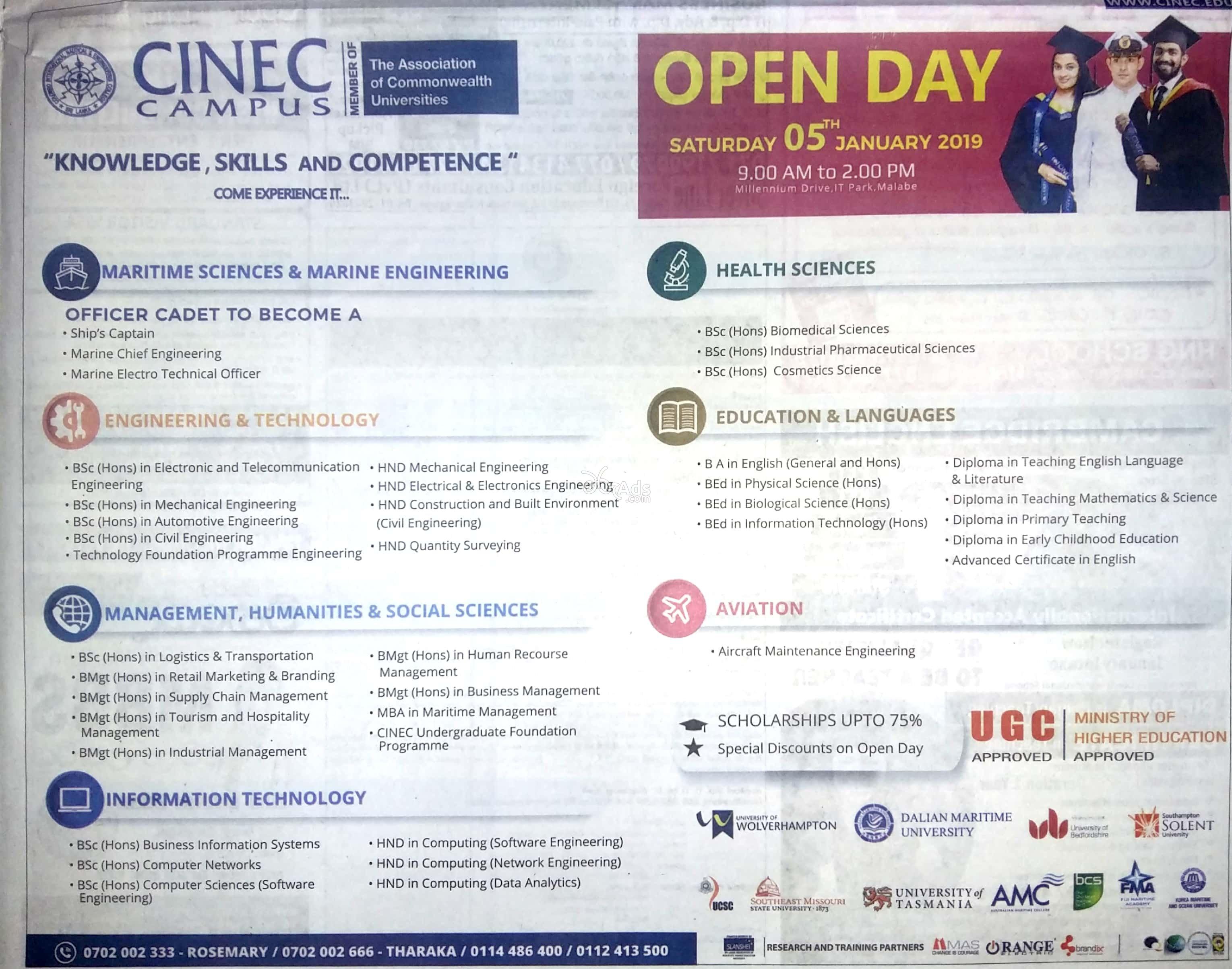 BSc in Marine Engineering, Management, IT, Health Science, Education ...